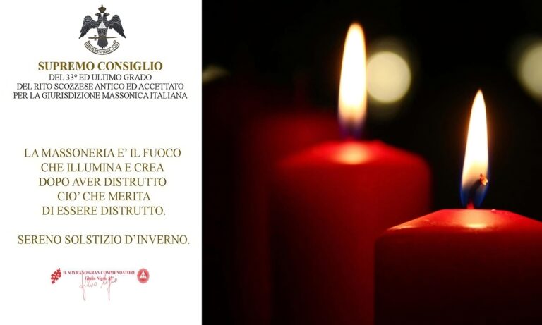 Messaggio del Pot.mo e Ven.mo Giulio Nigro, Sovrano Gran Commendatore ...